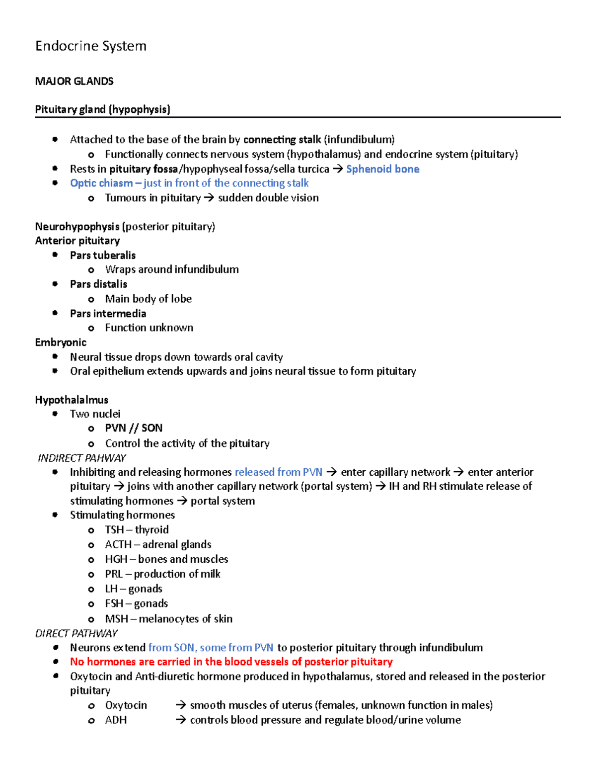 Endocrine System - Lecture notes_CAPS 391 - Dr. Ali - Endocrine System ...