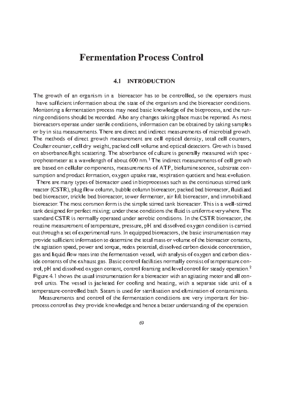 Fermentation Process Control - Monitoring a fermentation process may ...