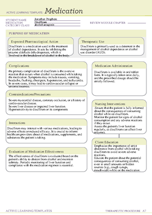 Medication form 3 - Psychiatric - STUDENT NAME MEDICATION REVIEW MODULE ...
