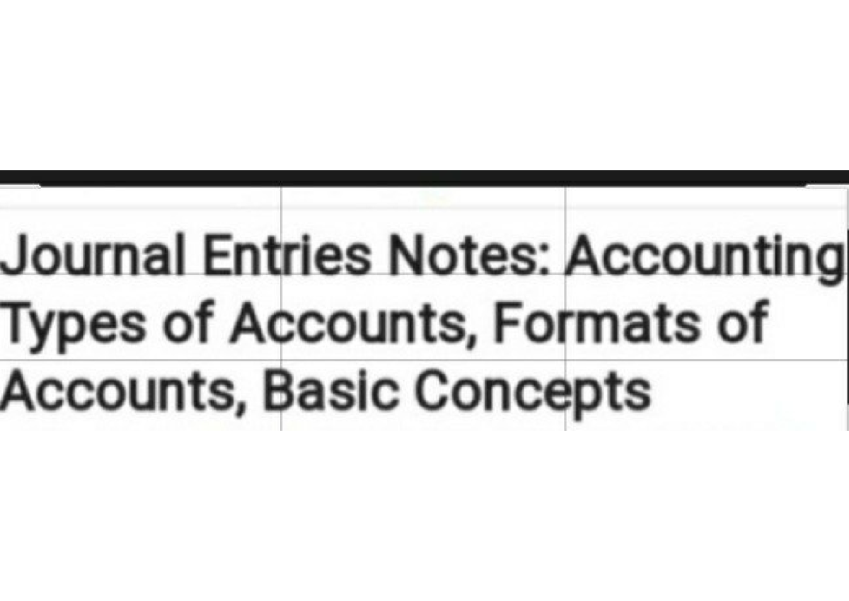 Accounting-journal entry - Accountancy-1 - Studocu