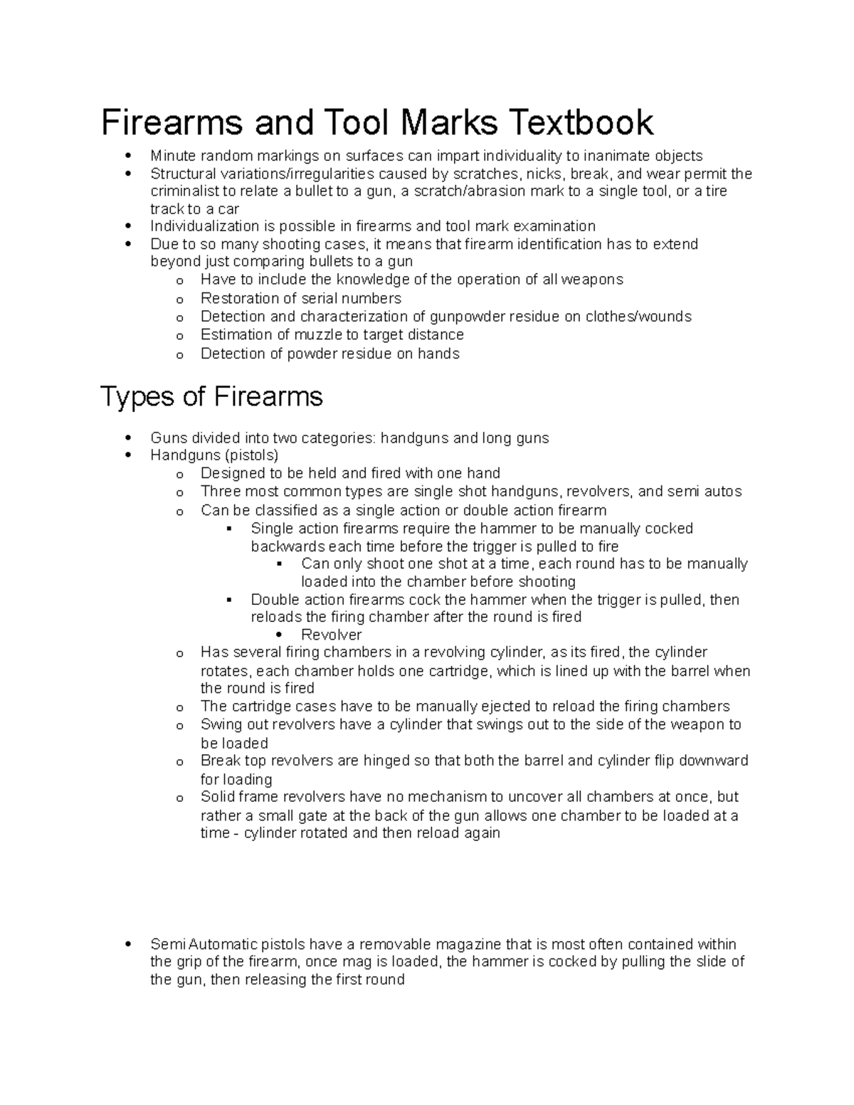Forensics 101 ch 8 gun and firearms - Firearms and Tool Marks Textbook ...