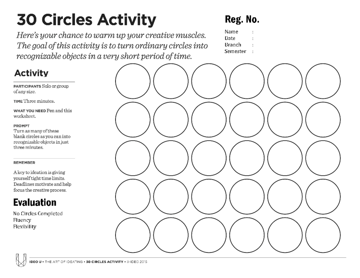 30-circles V2 - Nil - 30 Circles Activity Reg. No. Name : your chance ...