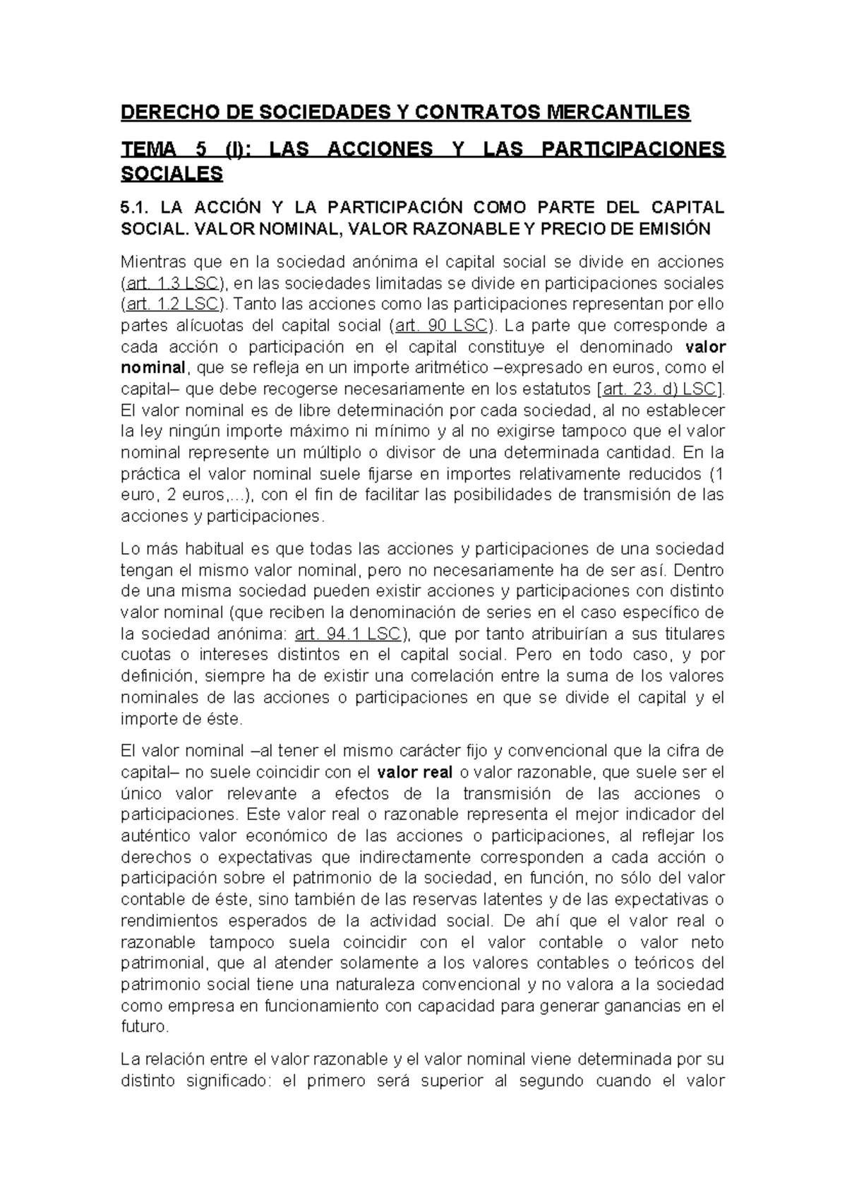 TEMA 5 (I) SOC MERC (def) - DERECHO DE SOCIEDADES Y CONTRATOS ...