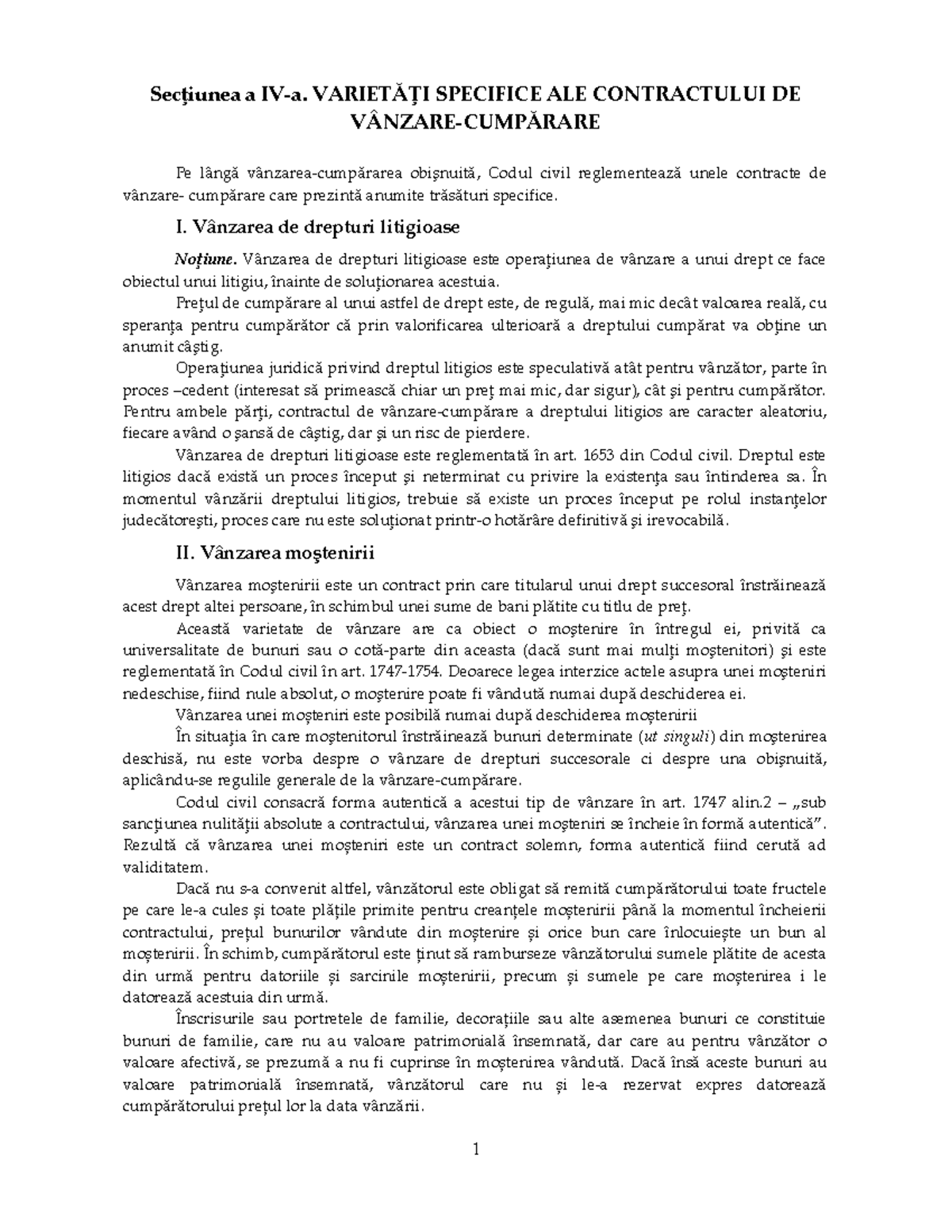 Curs 5 contracte 2021 - mmmm - Secţiunea a IV-a. VARIETĂŢI SPECIFICE ...