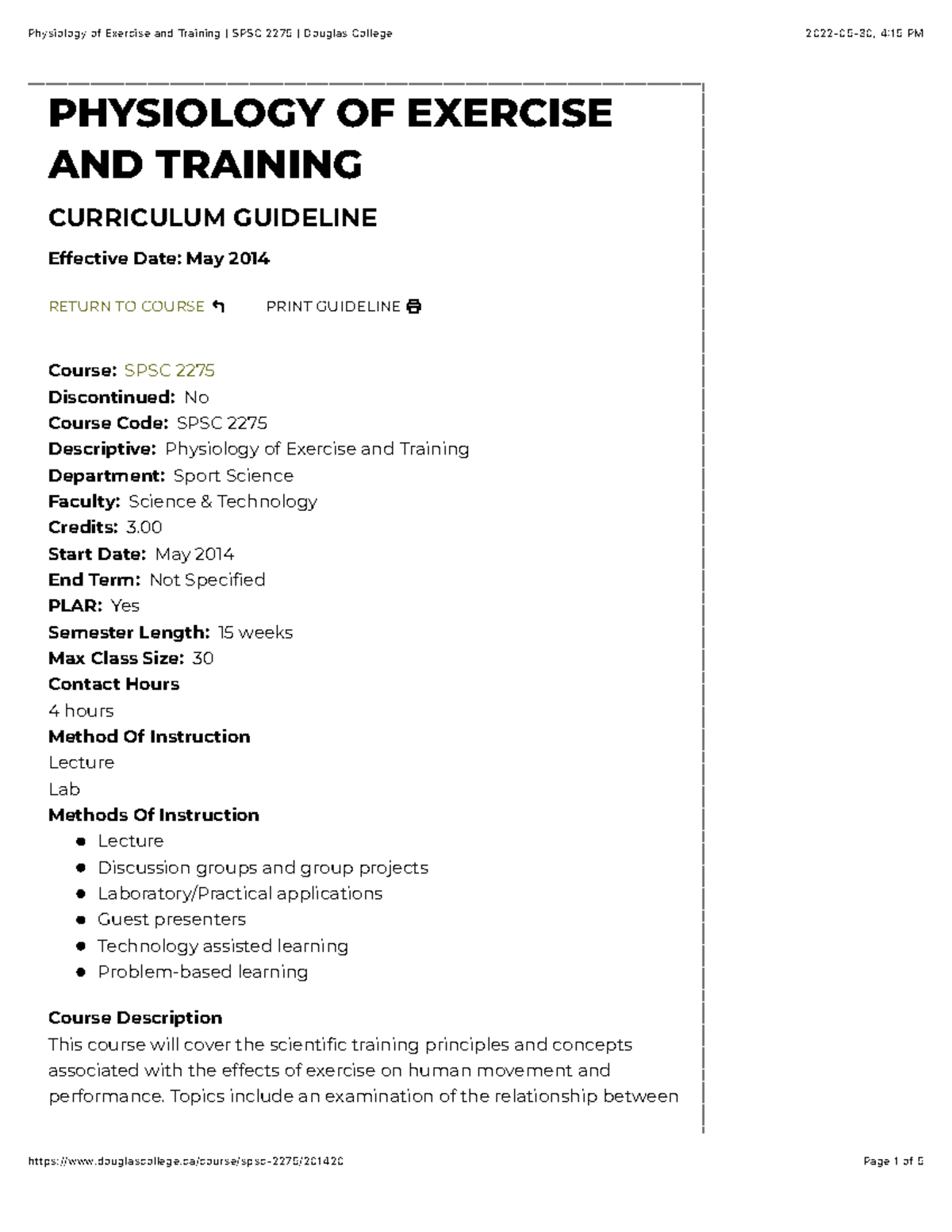 Physiology of Exercise and Training - Studocu