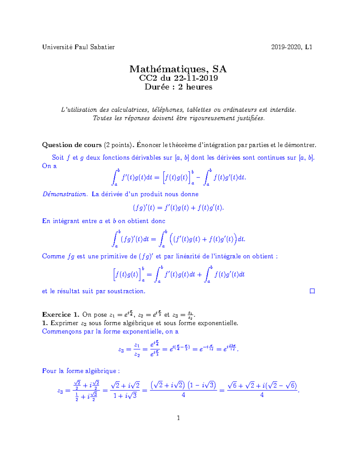 CC2-SA-corrige - Universit ́e Paul Sabatier 2019-2020, L Math ...