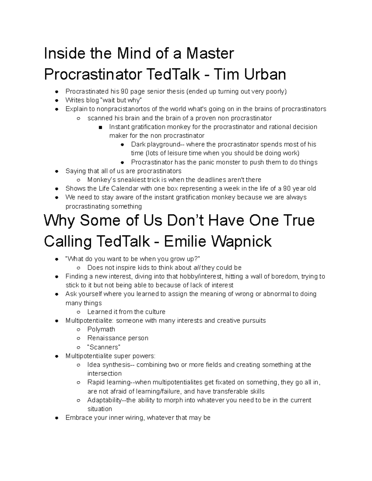 3 8 Videos - "Inside the Mind of a Master Procrastinator" and "Why Some ...