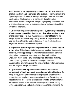 Illustrate the Engineering Design Process for the given Application ...