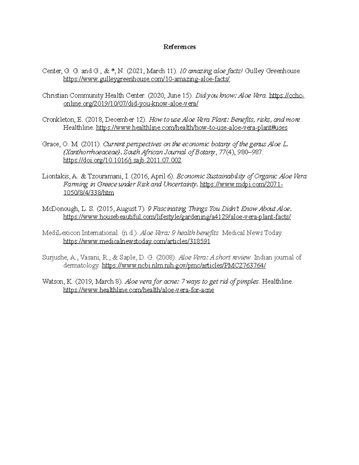 References for all infographics - References Center, G. G. and G ...