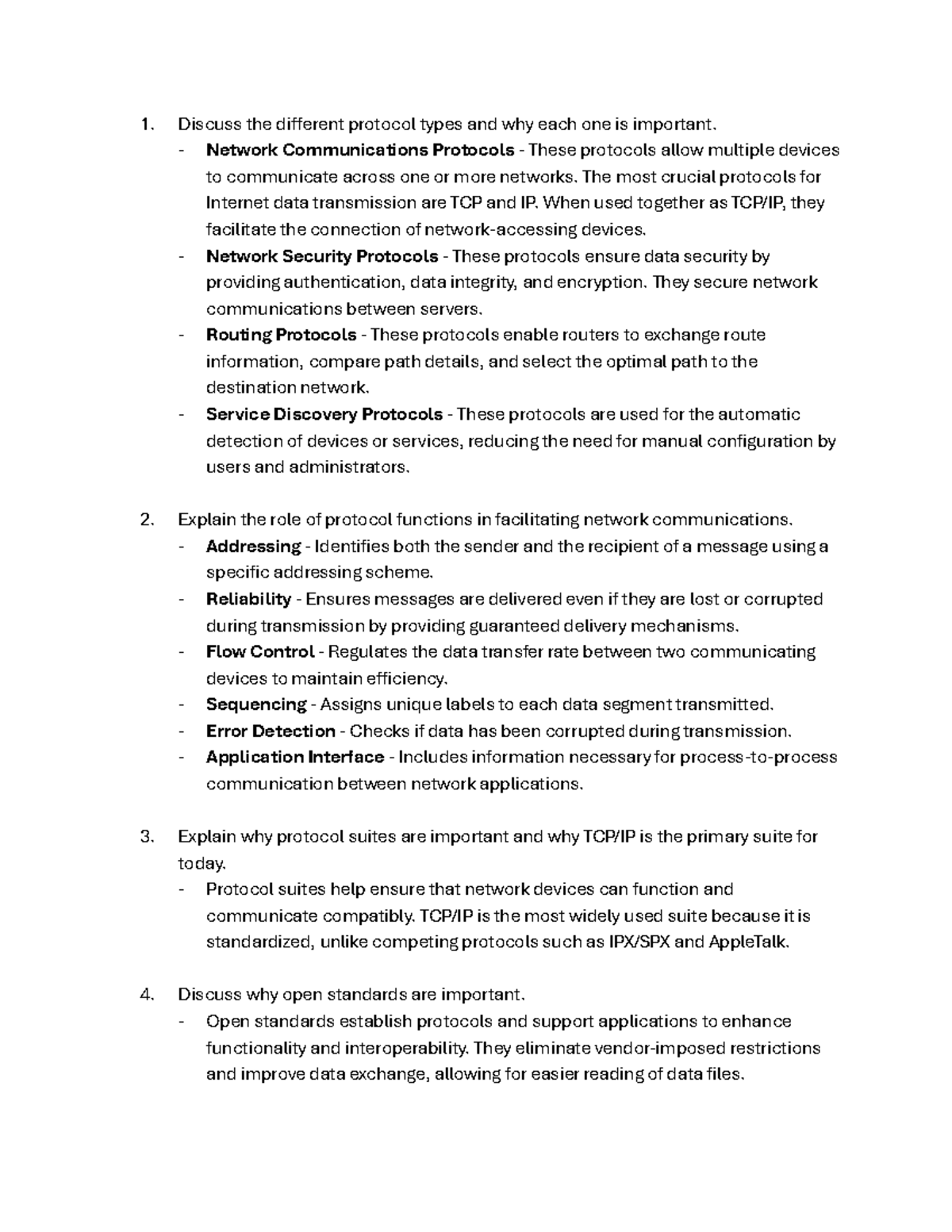 Review 2 - Fundamentals of Computer Network 1 (ITS161L) - Discuss the ...