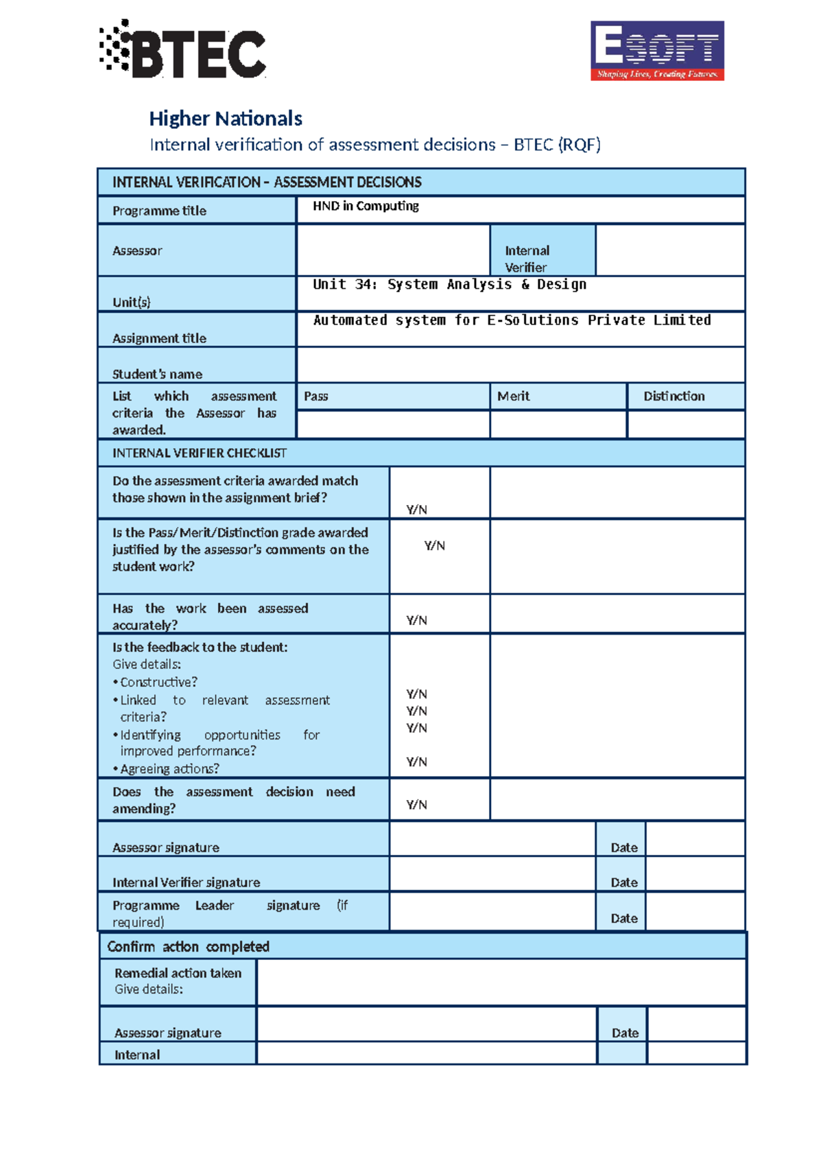 All 13 - good - Higher Nationals Internal verification of assessment ...