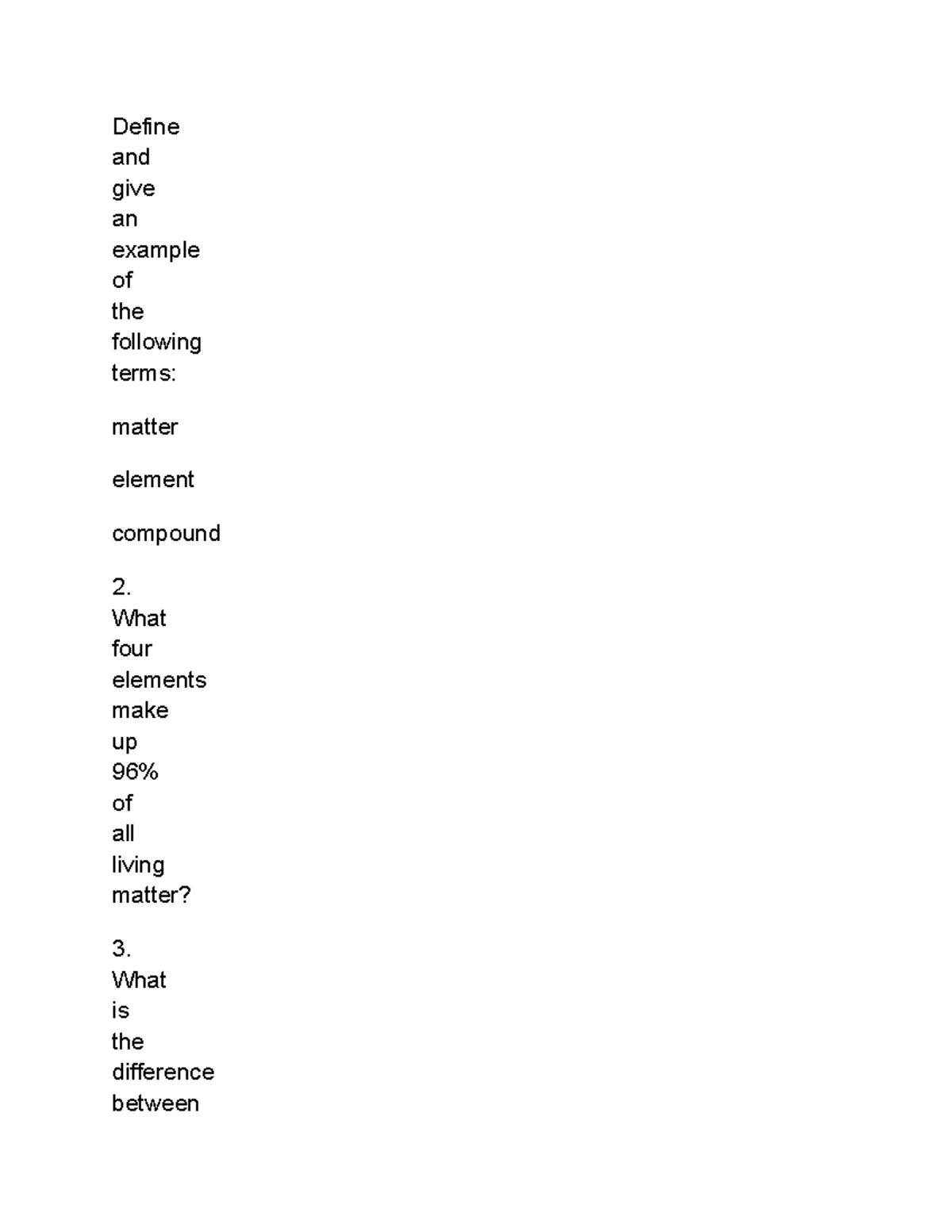 Biol2 - nknknk - Enst 1020 - Define and give an example of the ...