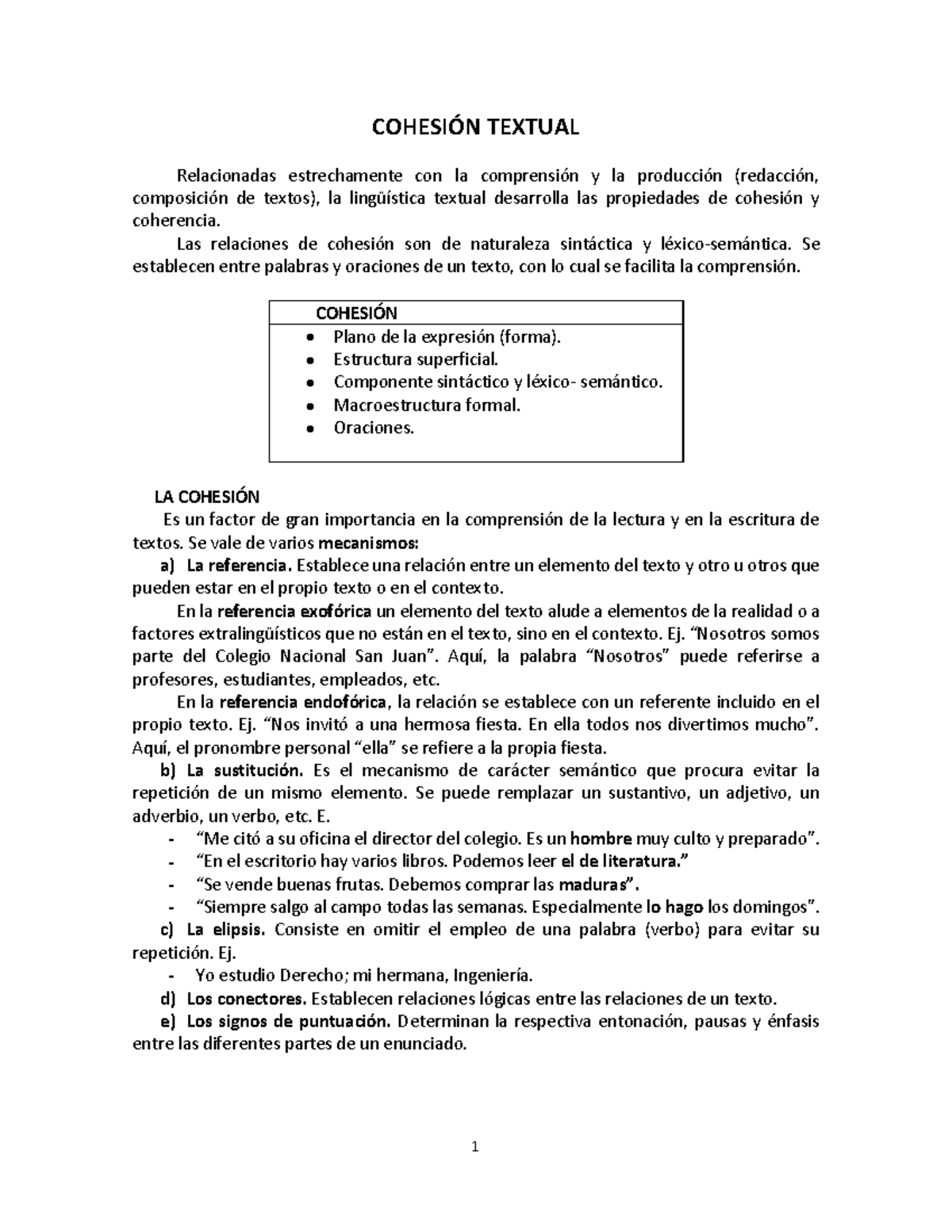 Cohesion Y Coherencia Textual - COHESIÓN TEXTUAL Relacionadas ...