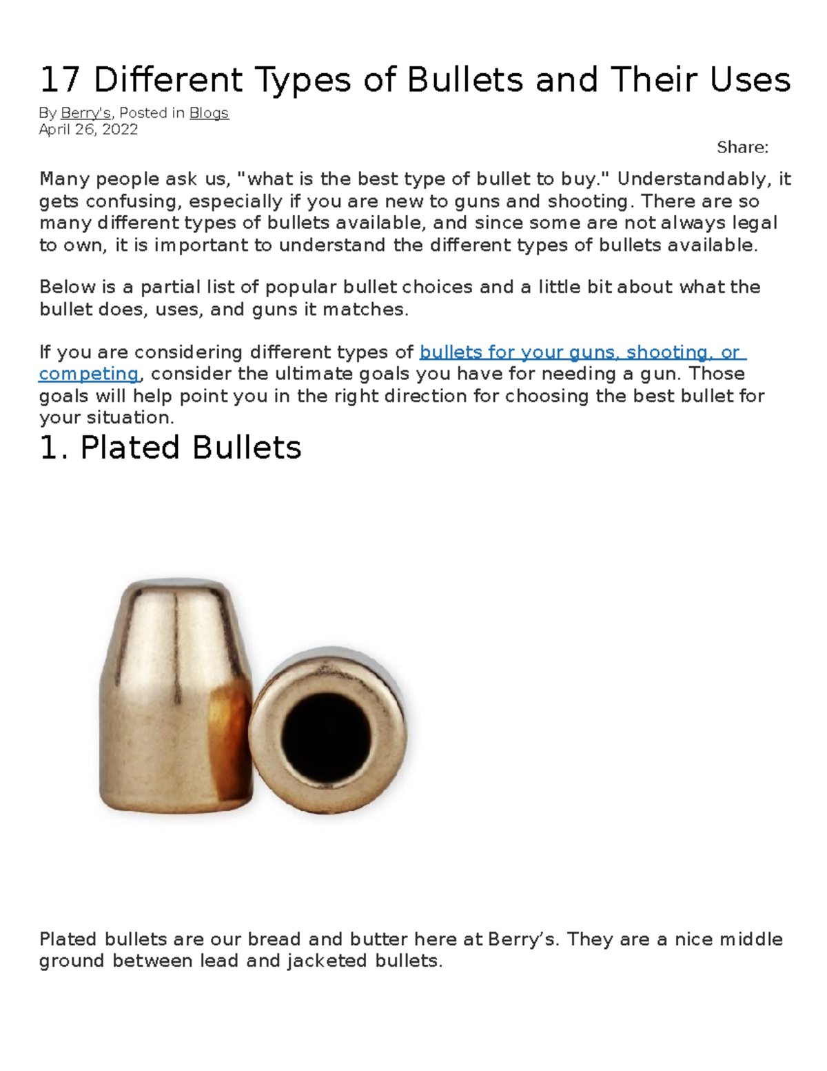 17 Different Types of Bullets and Their Uses - " Understandably, it ...