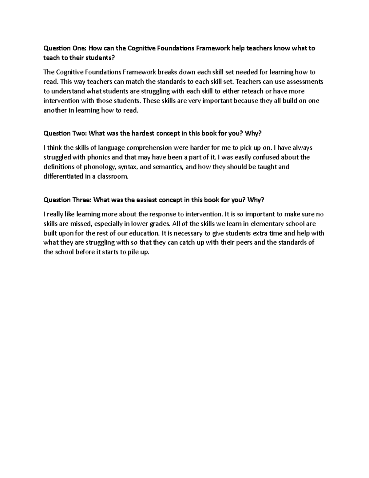 Chapter 13 assignment - Question One: How can the Cognitive Foundations ...