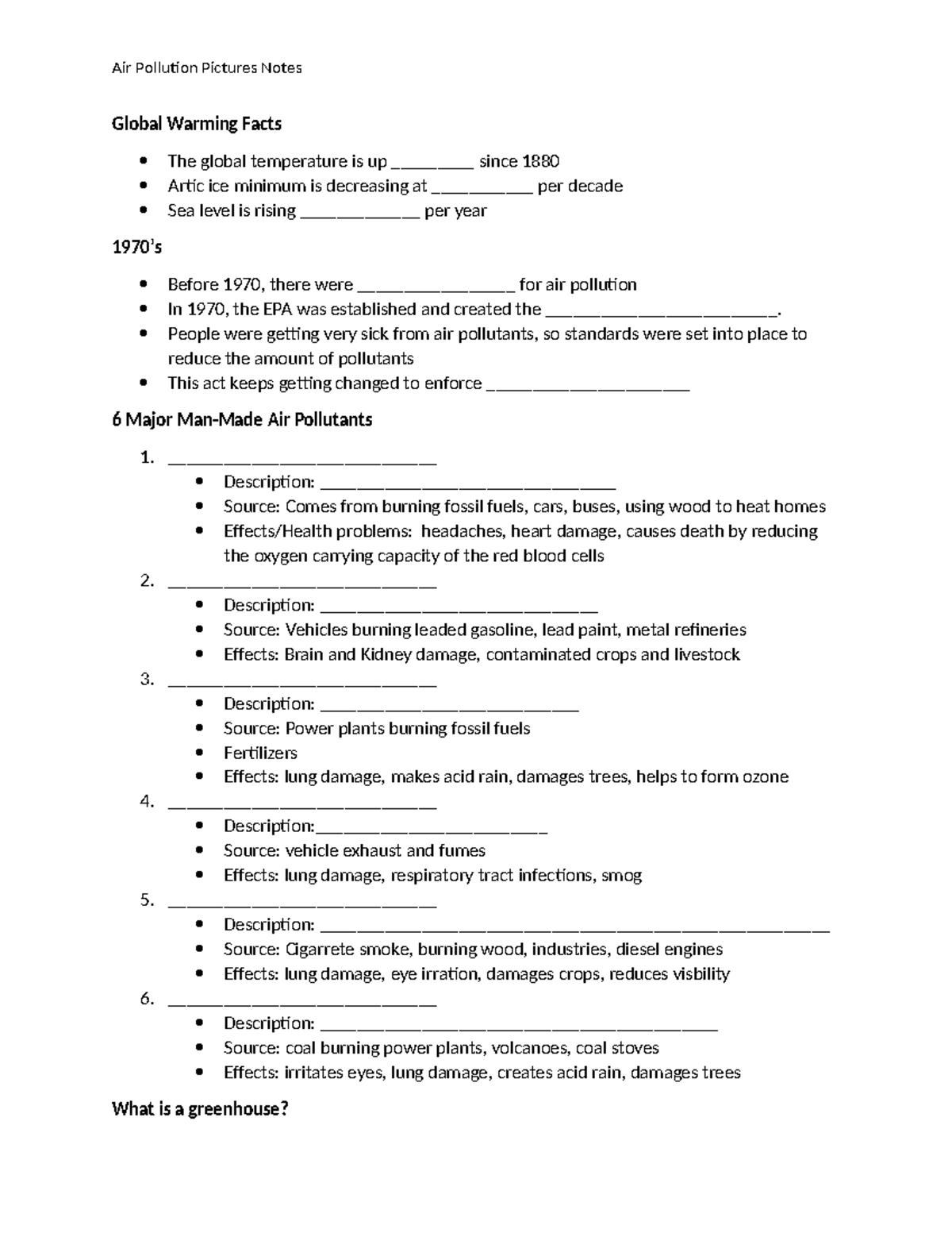 Ashley Duff - Pictures of Air Pollution Guided Notes - Air Pollution ...