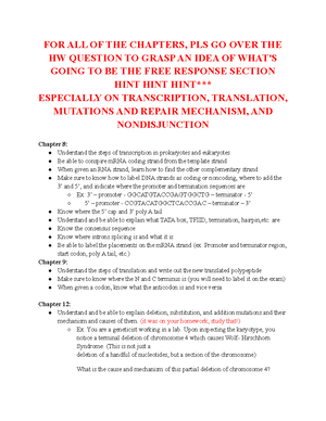BIOL 310 chapter 12 HW - Assignments and Homework - Genetics Chapter 12 ...