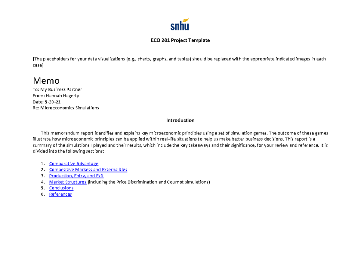 ECO 201 Project Tempp - ECO 201 Project Template [The placeholders for ...