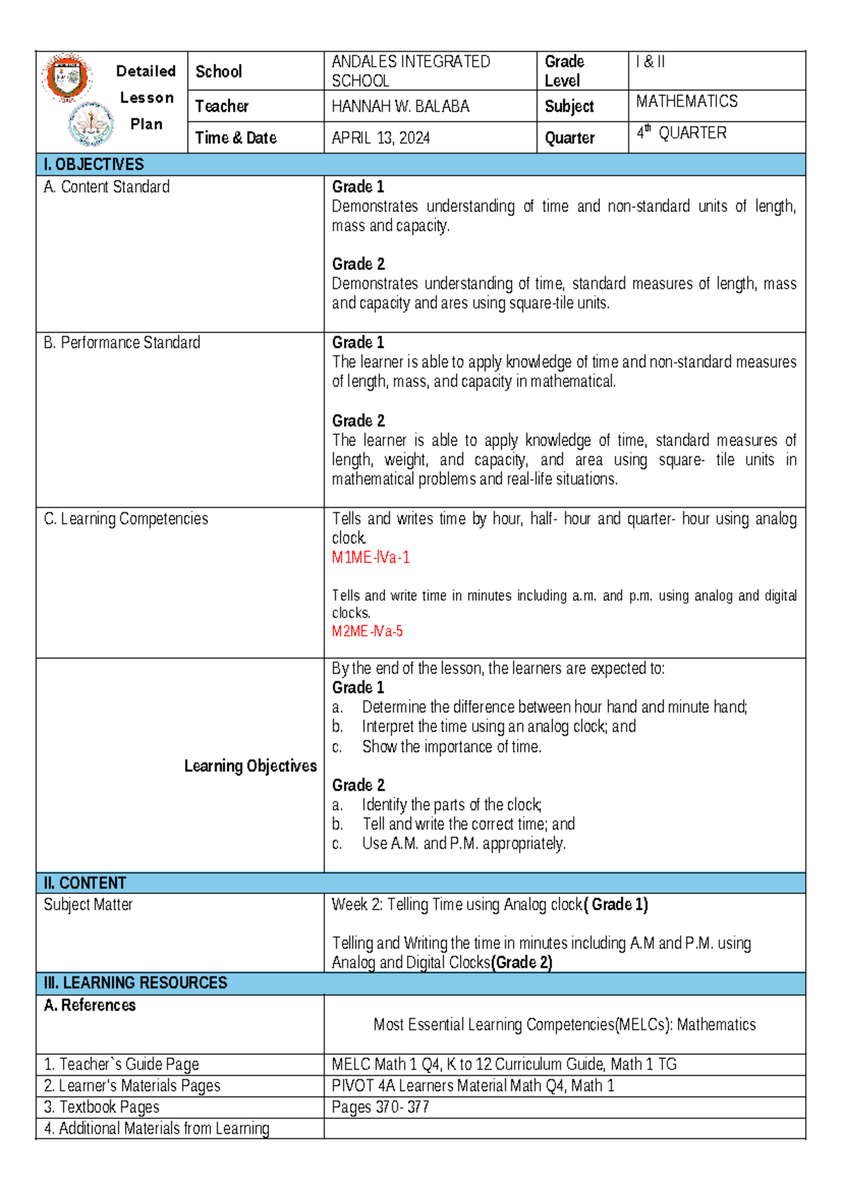 MG-DLP - Copy - detailed lesson plan - School ANDALES INTEGRATED SCHOOL ...