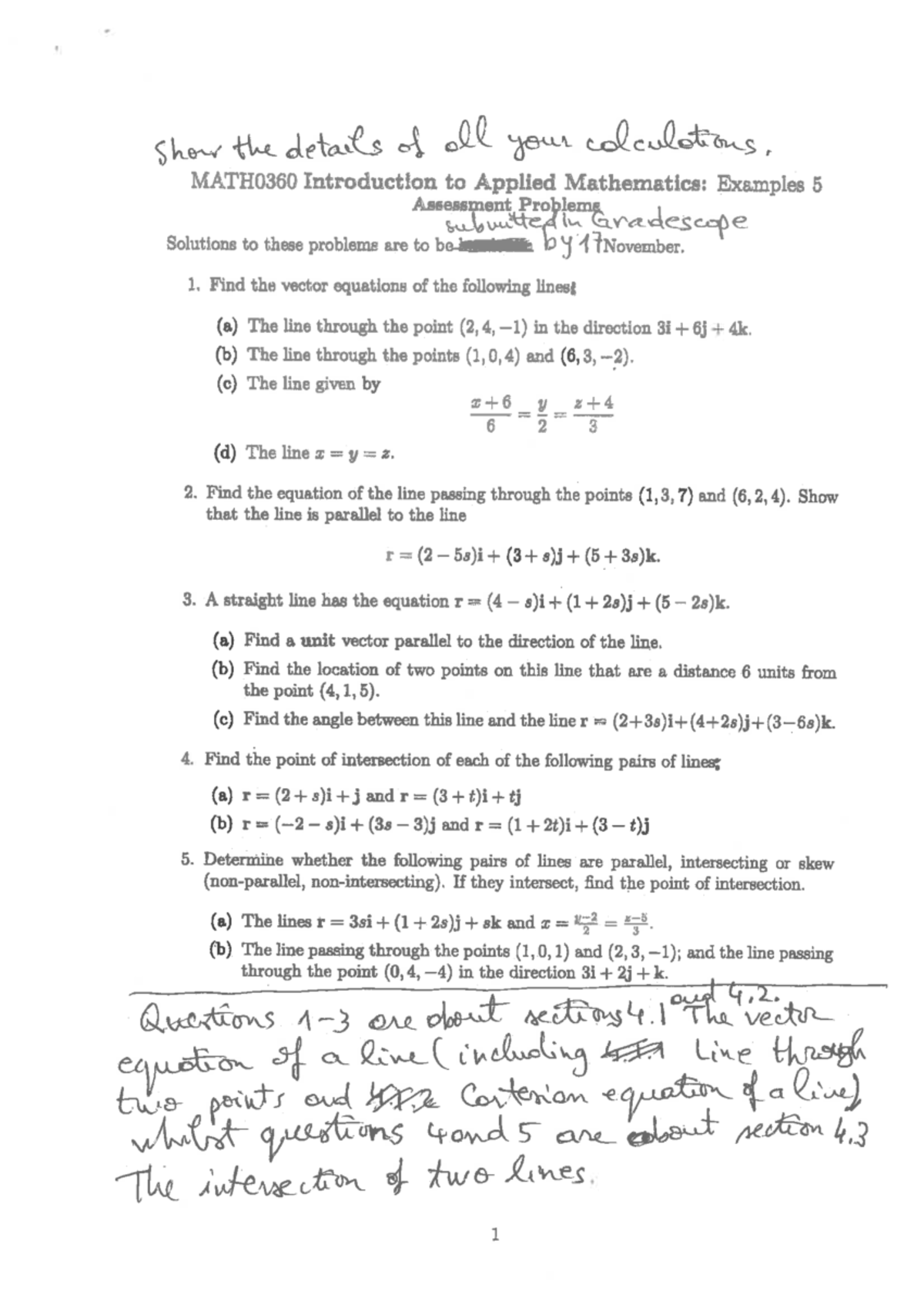 Examples 5 - homework solution - MATH0360 - Studocu