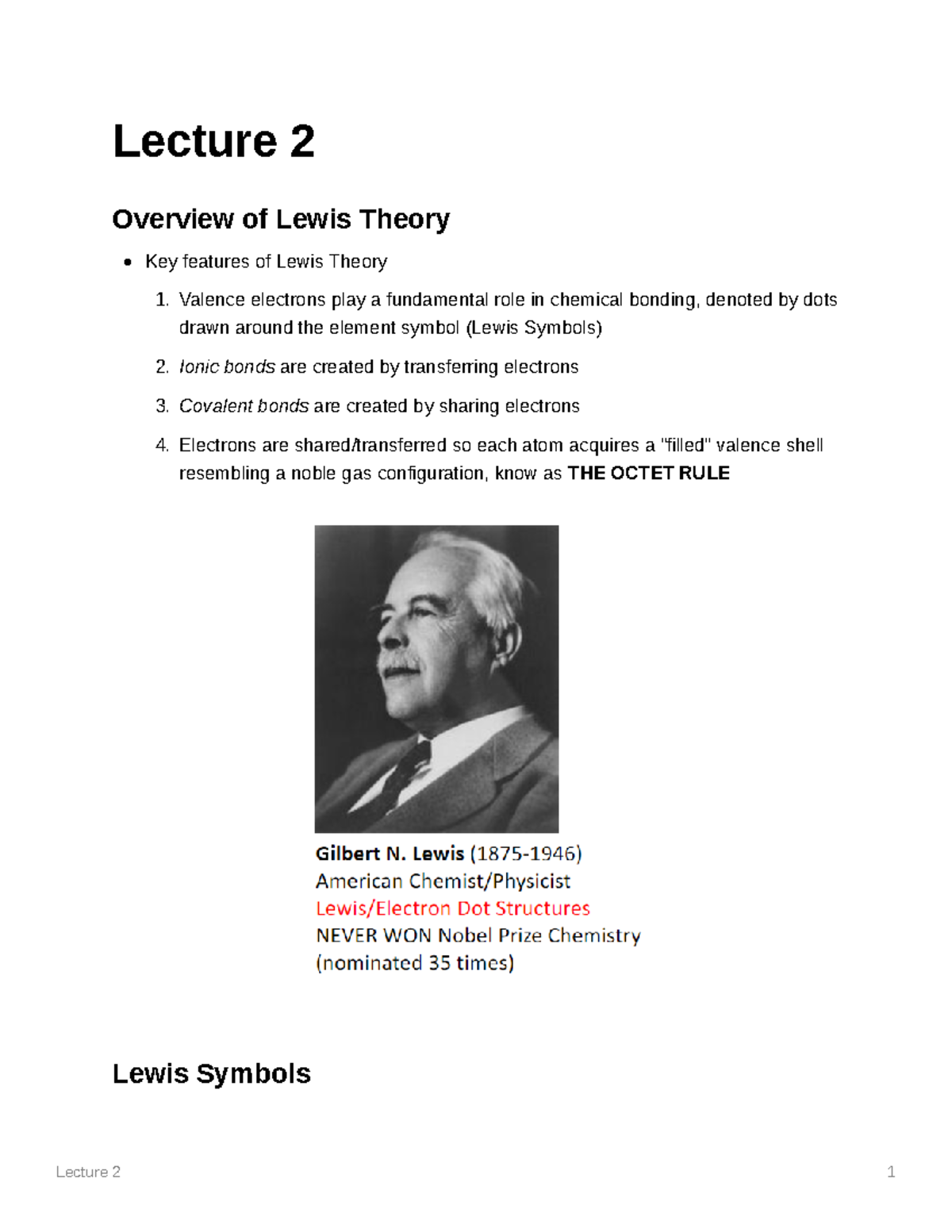 Lecture 2 Molecular Orbitals in Organic Structures - Lecture 2 Overview ...