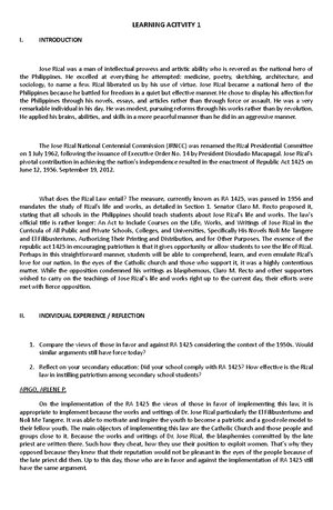 Rizals Education - RIZAL'S EDUCATION IN MANILA The Ateneo Years -(1872 ...