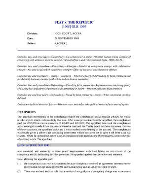 R v CATO - Criminal law - Year: 1976 Vol: 1 Page:260- COURT OF APPEAL ...