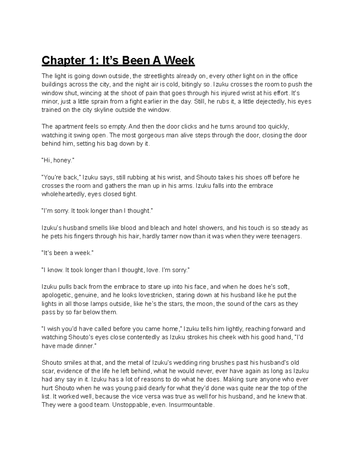 Both Holy And Free- A Creative Writing Story[ESSAY] - Chapter 1: It’s ...