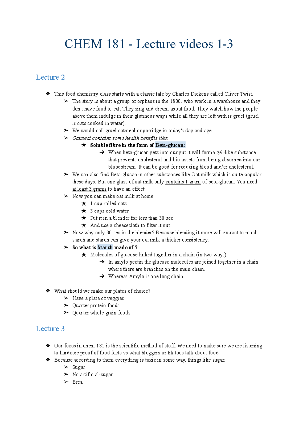 Chem 181 - Lecture videos 1-3 - CHEM 181 - Lecture videos 1- Lecture 2 ...