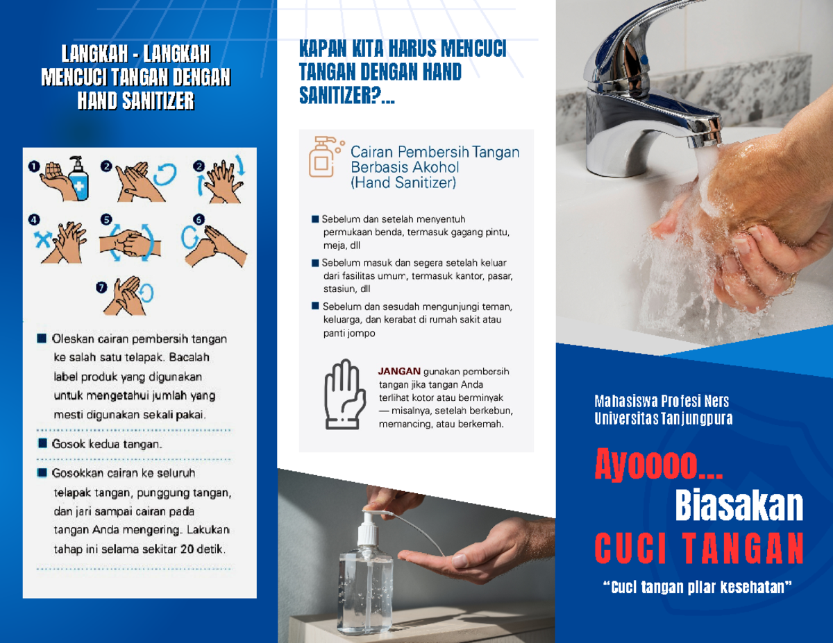 Leaflet CUCI Tangan - C U C I T A N G A N Mahasiswa Profesi Ners ...