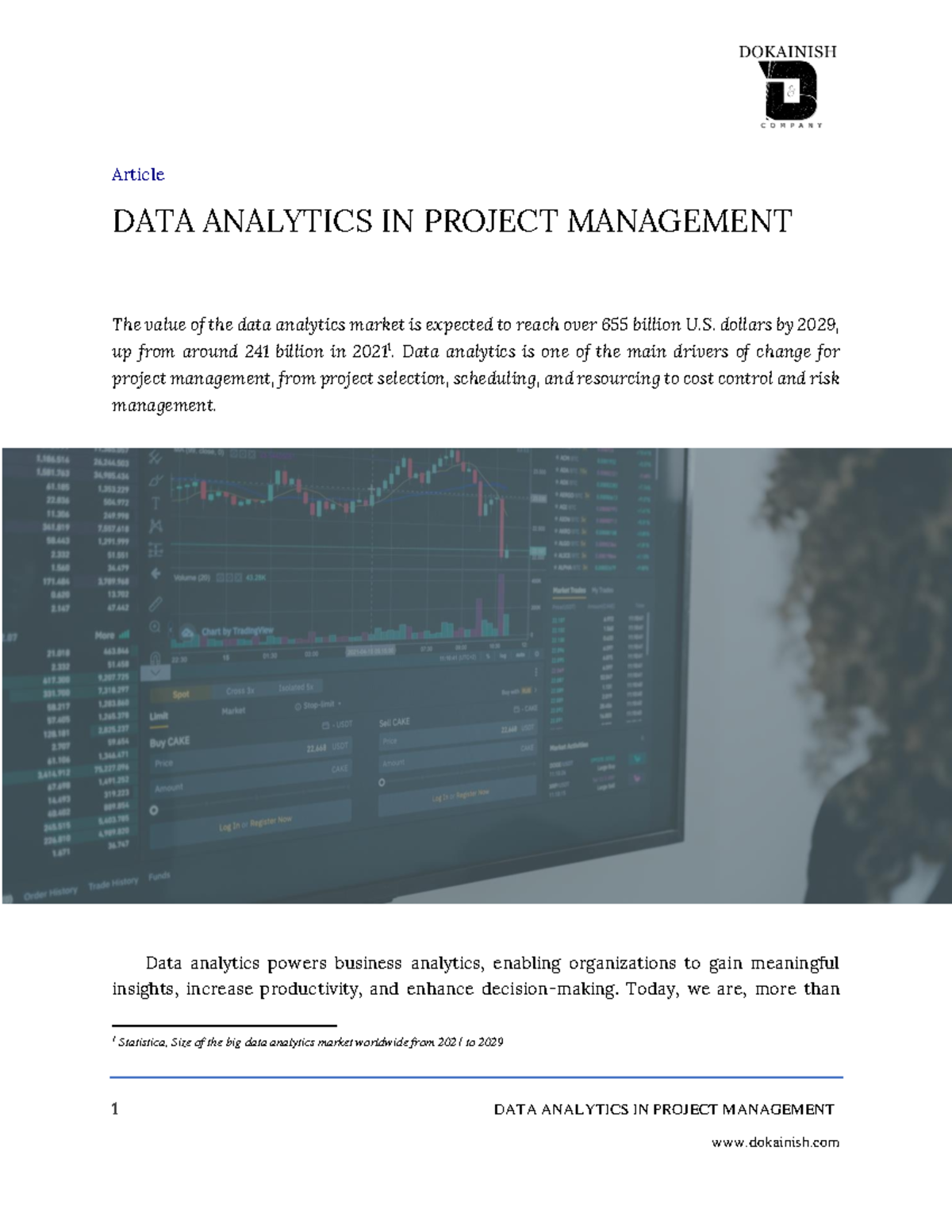DATA Analytics IN Project Management - 1 DATA ANALYTICS IN PROJECT ...