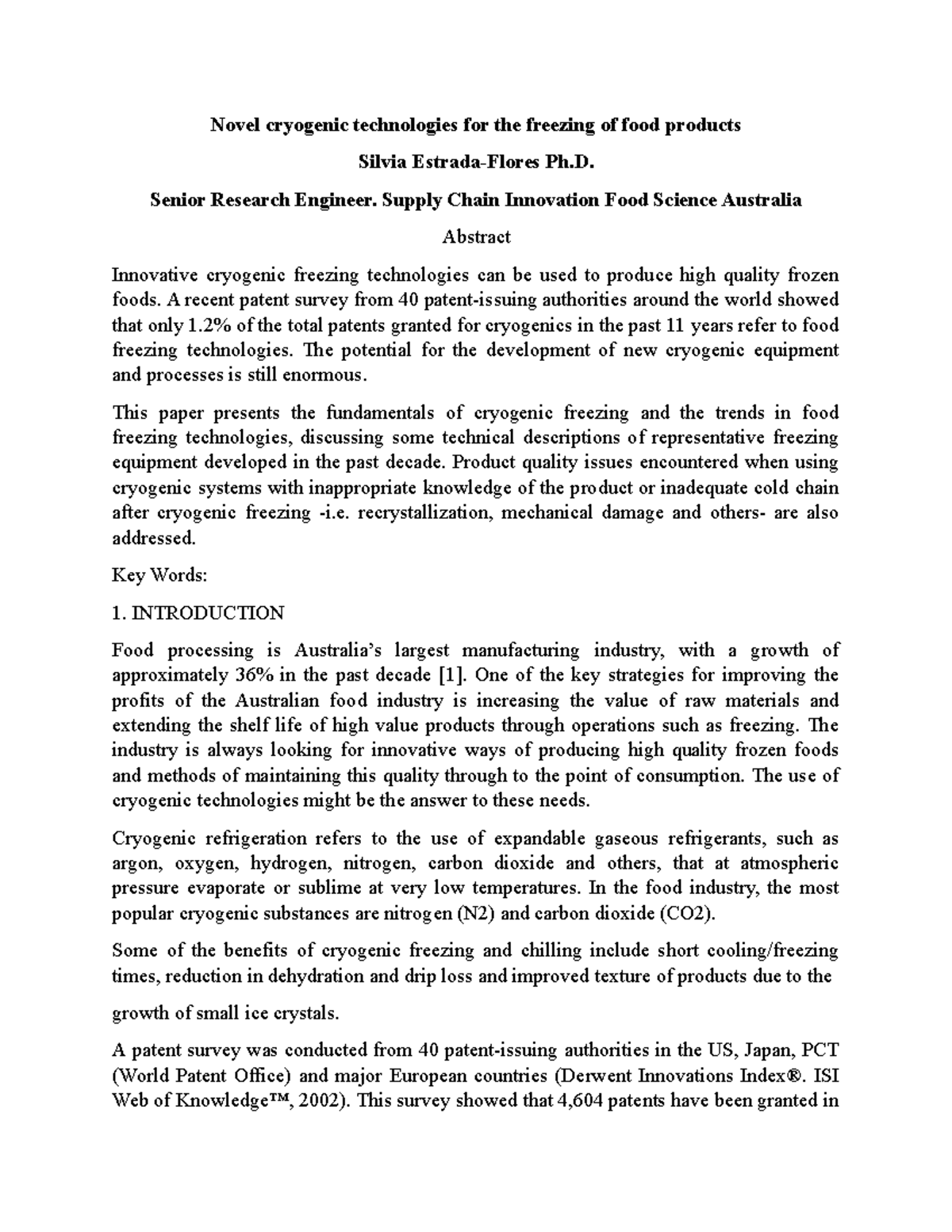 Novel cryogenic technologies for the freezing of food productsfggf - Senior Research Engineer ...