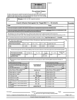 Heparin Nomogram - Heparin Dosing By Nomogram Physician's Orders ...