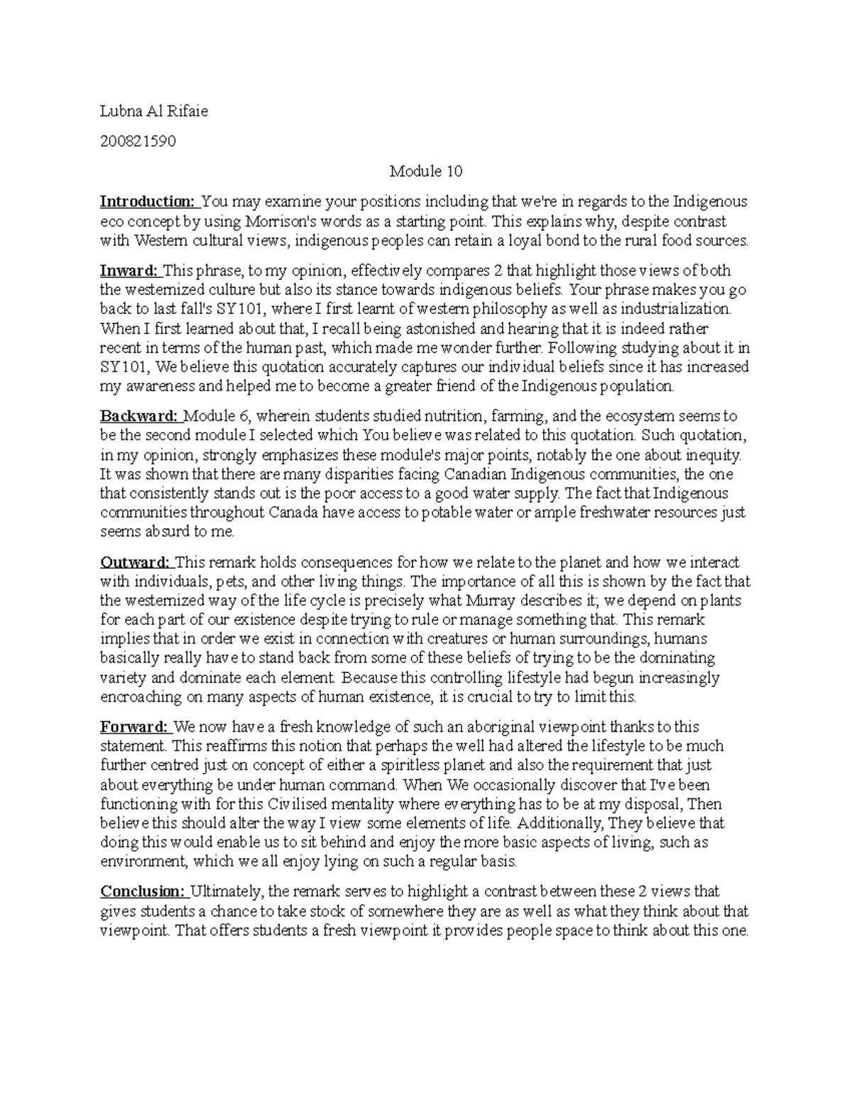 ES274- Module 10 Weekly Graded Activity - Lubna Al Rifaie 200821590 ...