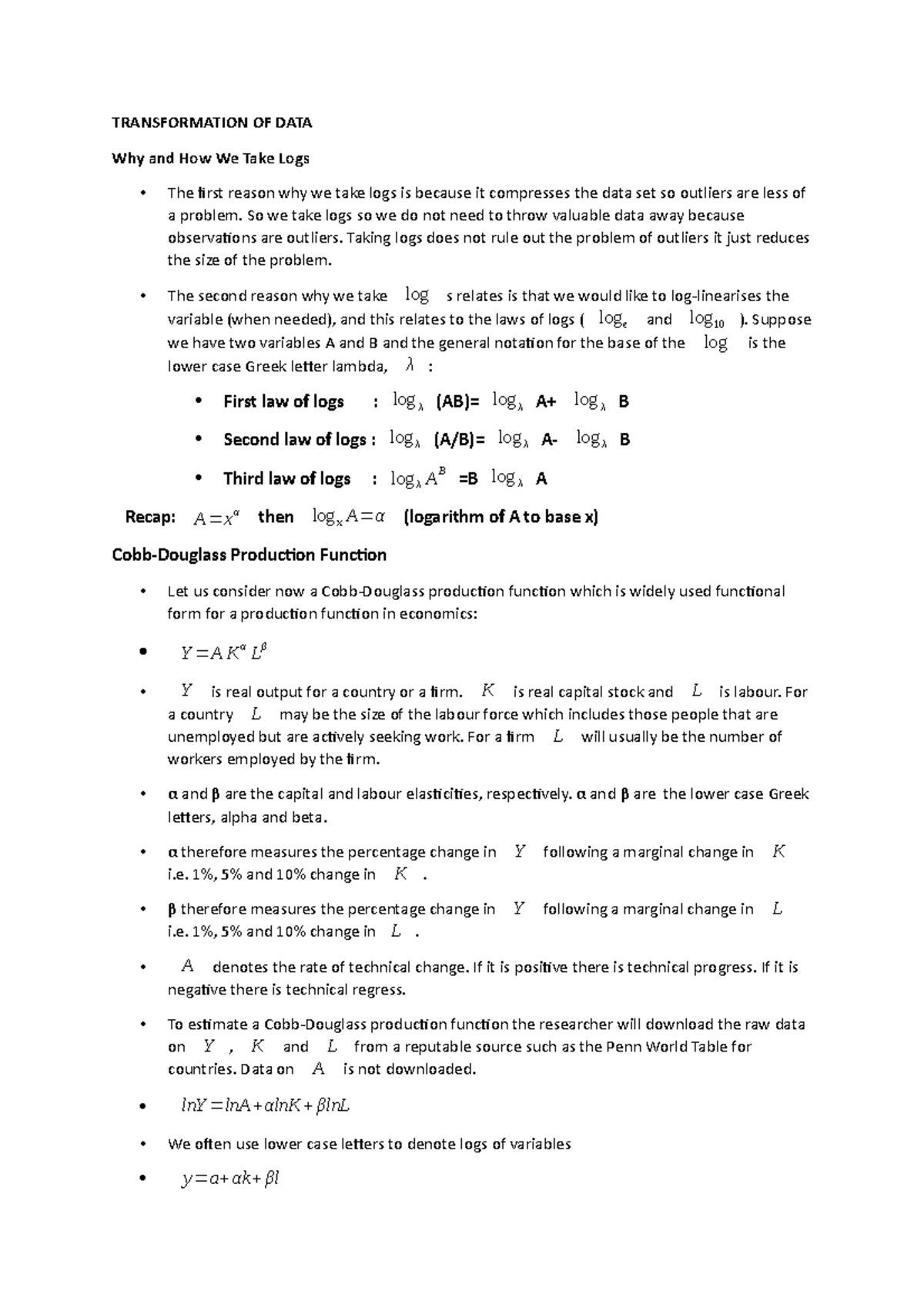 Transformation OF DATA - logs - TRANSFORMATION OF DATA Why and How We ...