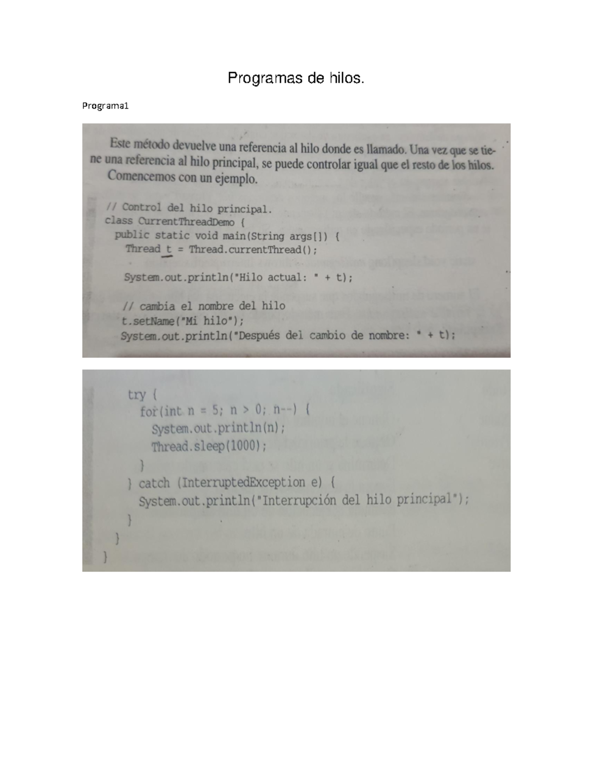 Programas de hilos - Topicos avanzados de bases de datos distribuida ...