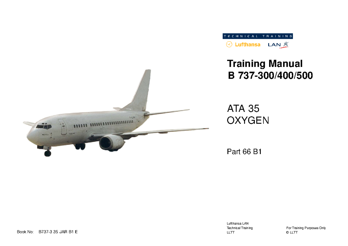 ATA 35 Oxygen - Ata 35 resumen - Part 66 B Book No: B737-3 35 JAR B1 E ...