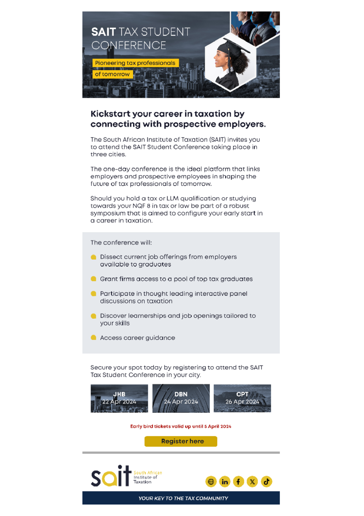 SAIT Student Conference Mailer - TAX2601 - Studocu