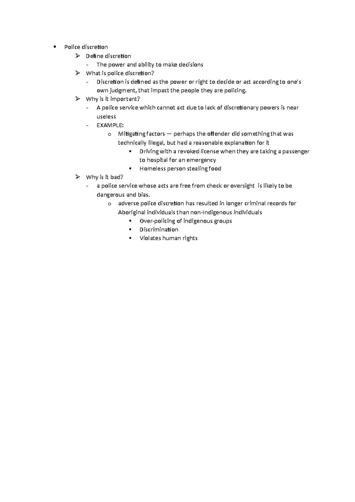 Police discretion - Summary Introduction to Criminal Justice - Police ...