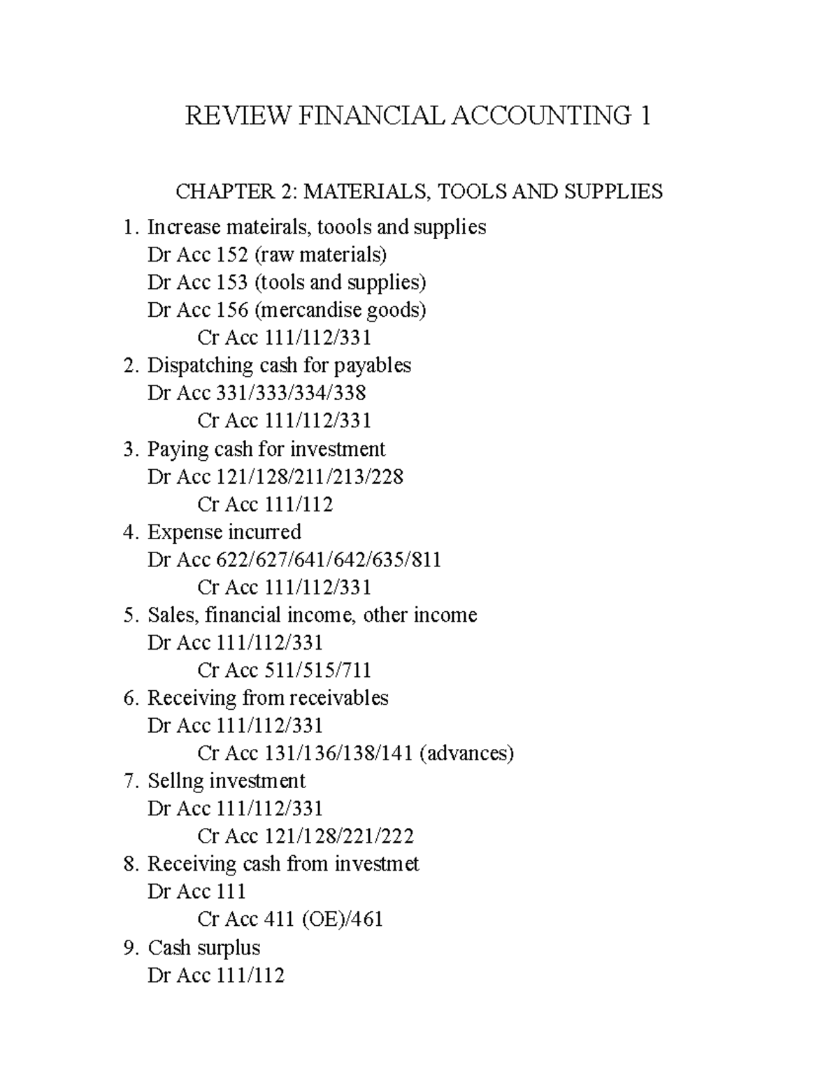 Review Financial Accounting 1 - REVIEW FINANCIAL ACCOUNTING 1 CHAPTER 2 ...