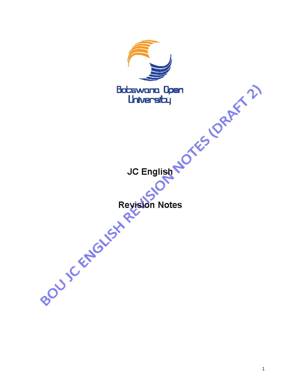 JC English Revision Notes-Draft 2 - JC English Revision Notes ...