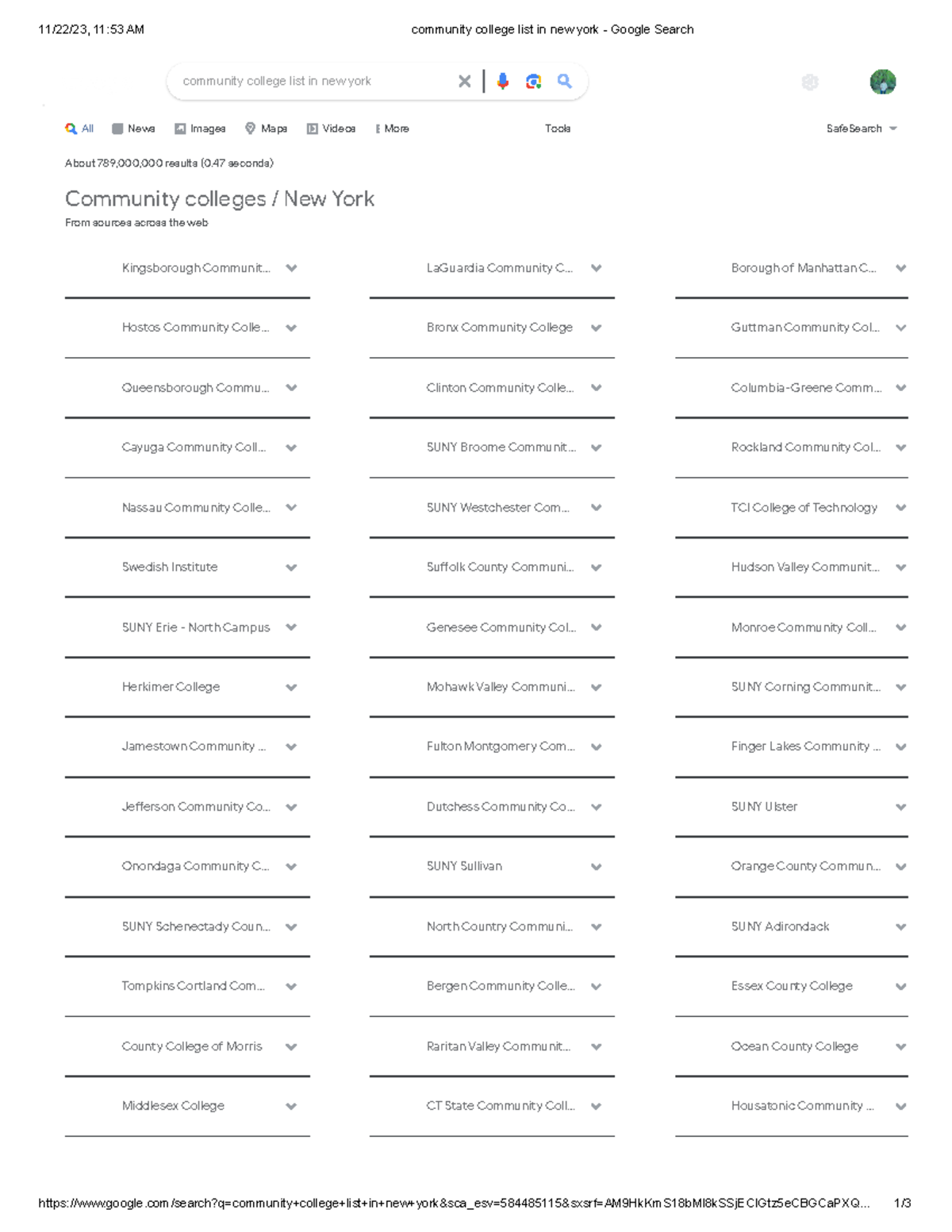 Community college list in new york - .. 1/ About 789,000,000 results (0 ...