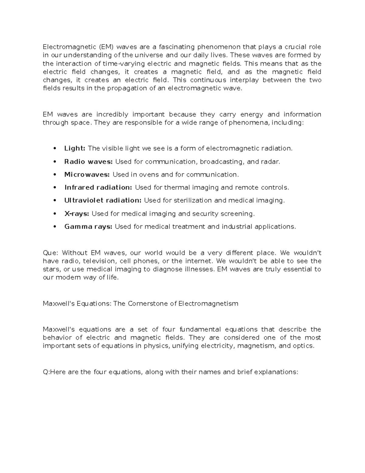 Electromagnetic - None - Electromagnetic (EM) waves are a fascinating ...