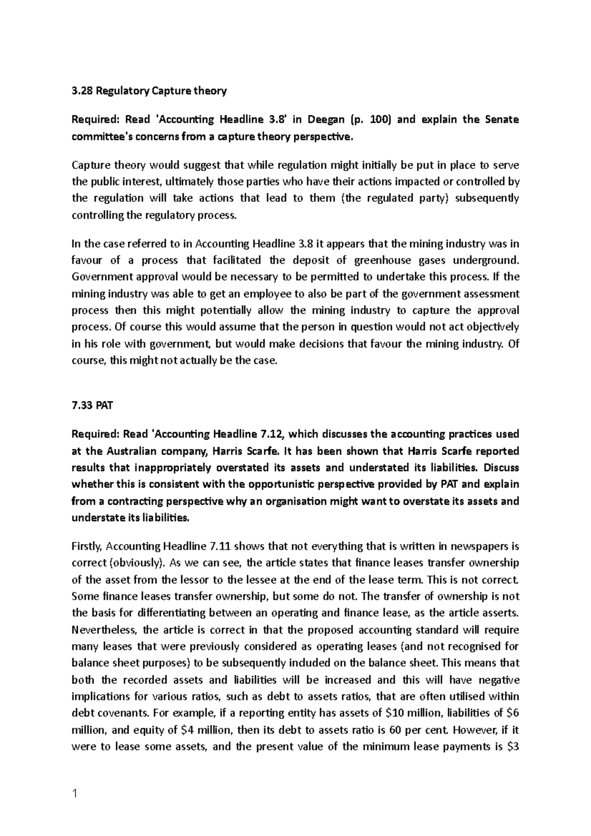 BFA715 Case Study - Assessment Task 2: Case Studies - 3 Regulatory ...