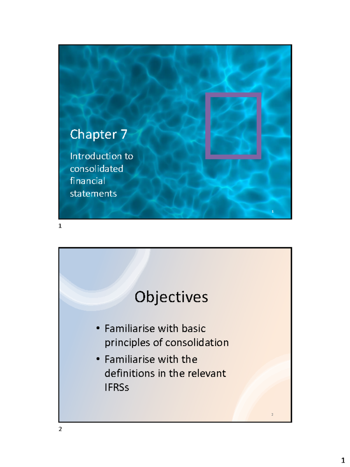 Chapter 7 Introduction to consolidated financial statements - Chapter 7 Introduction to ...