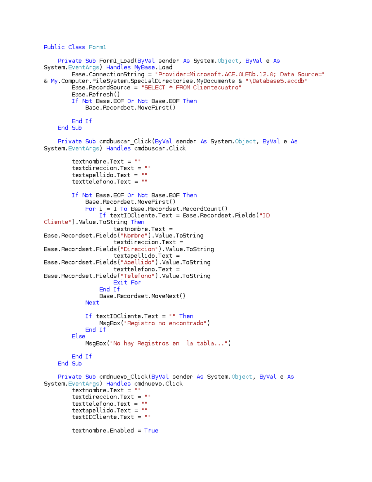 Public Class Form1 - Public Class Form Private Sub Form1_Load(ByVal sender As System, ByVal e As ...