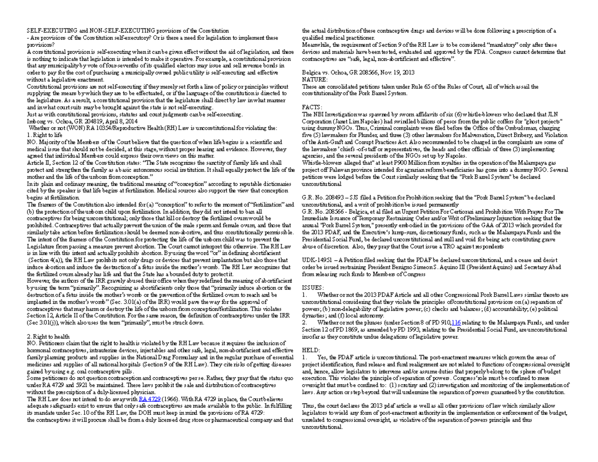 SELF Executing and NON SELF Executing pr - SELF-EXECUTING and NON-SELF ...