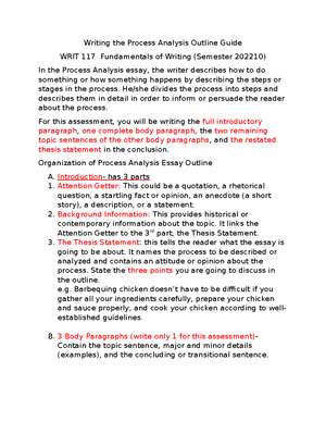 Assessment 2 Essay outline rubric - School of Liberal Arts and Human ...