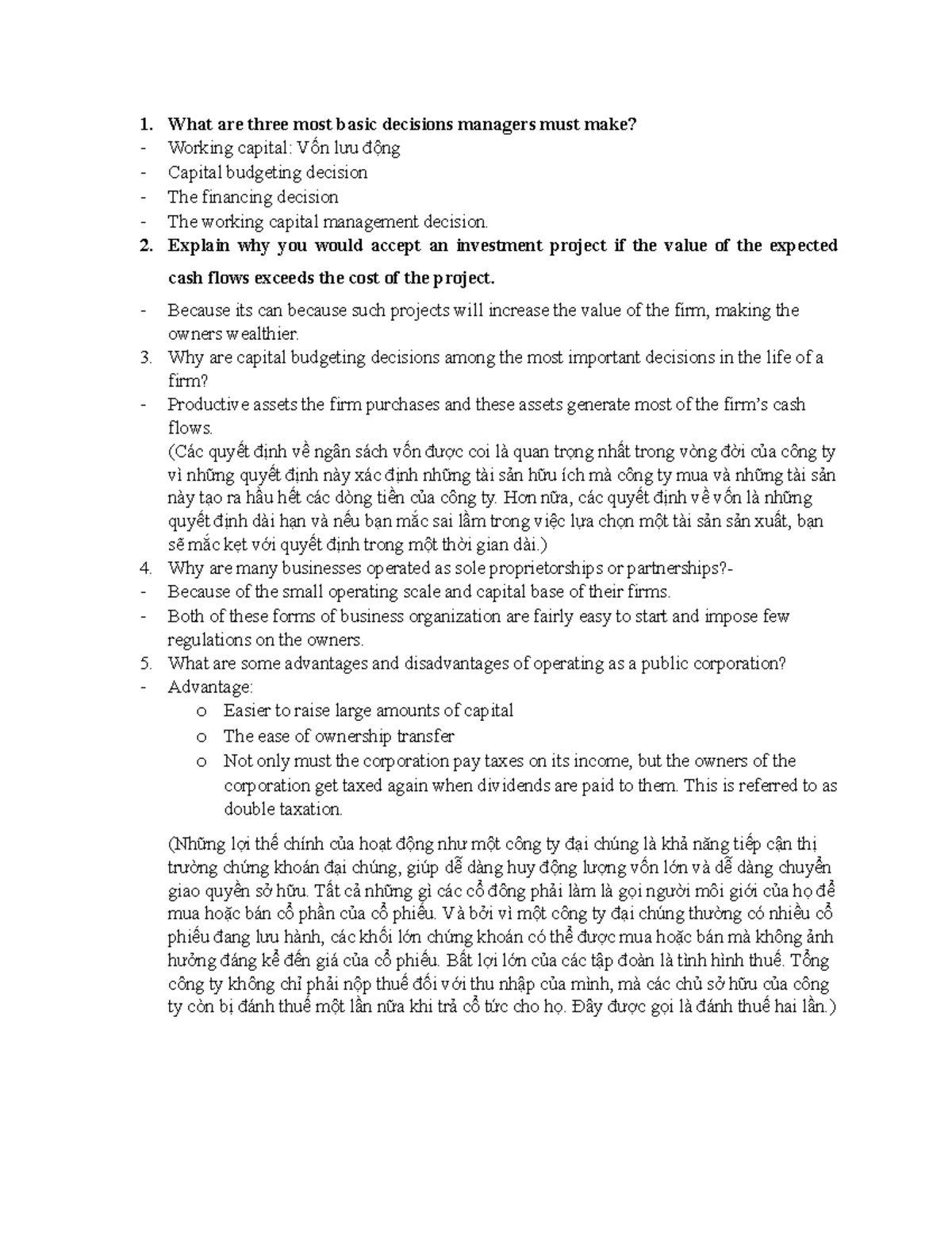 Chap1 làm bt - Key assignment - 1. What are three most basic decisions ...