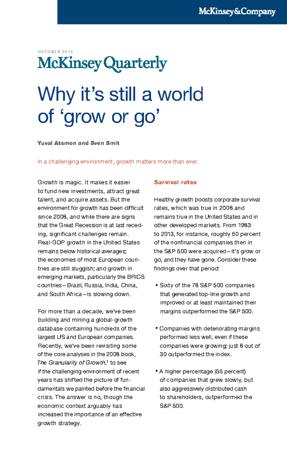 10 Why its still a world of grow or go - Growth is magic. It makes it ...